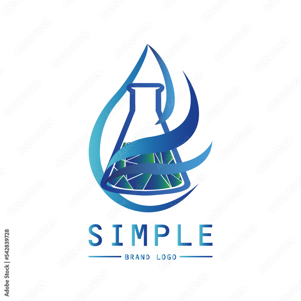 Erlenmeyer Logo laboratory. Diamond Logo Stock Vector | Adobe Stock