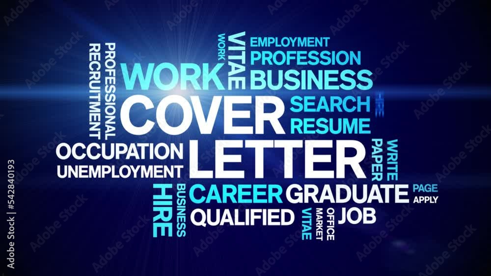 Cover Letter animated tag word cloud;text design animation kinetic ...