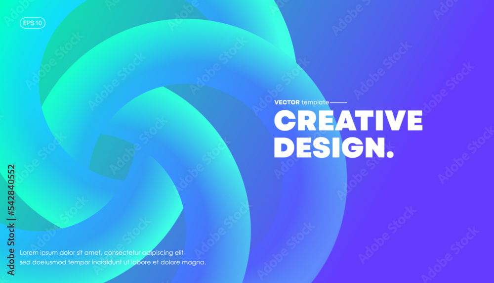 Abstract future design background with waves. Modern geometric gradient ...