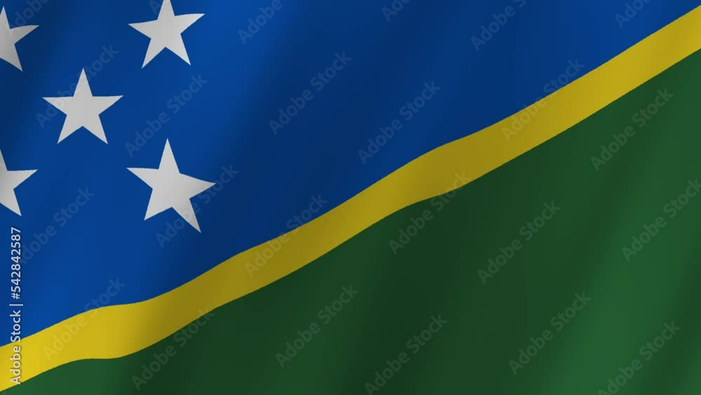 Solomon Islands flag waving animation. seamless loop animation flag ...