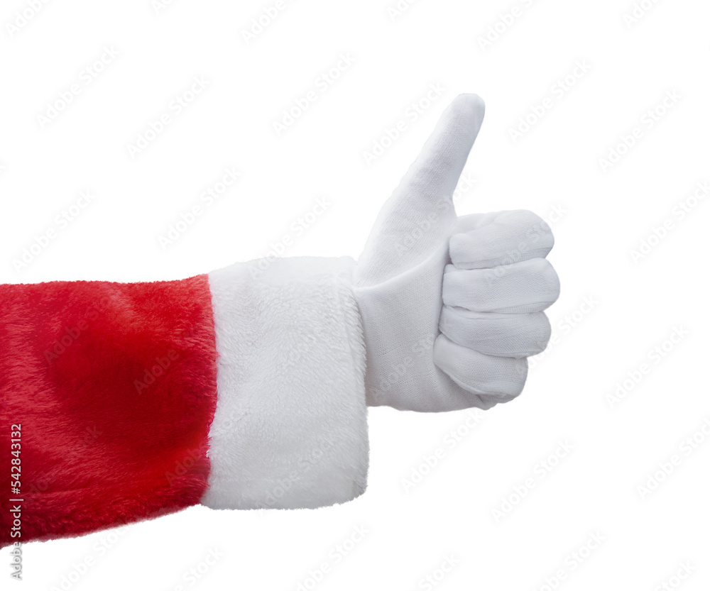 santa claus hand with thumb up, giving a like - transparent png Stock ...