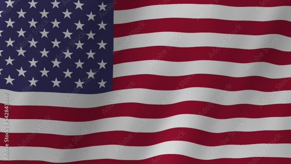 American flag waving animation. seamless loop animation flag video ...