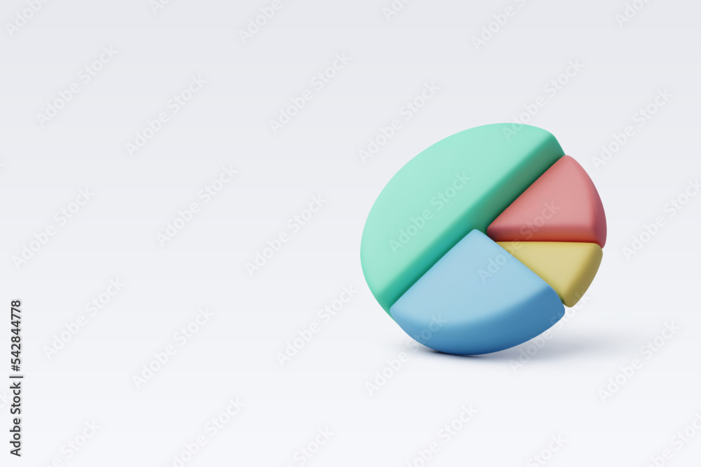 3d Vector Pie chart, Business reports and Financial data presentation ...