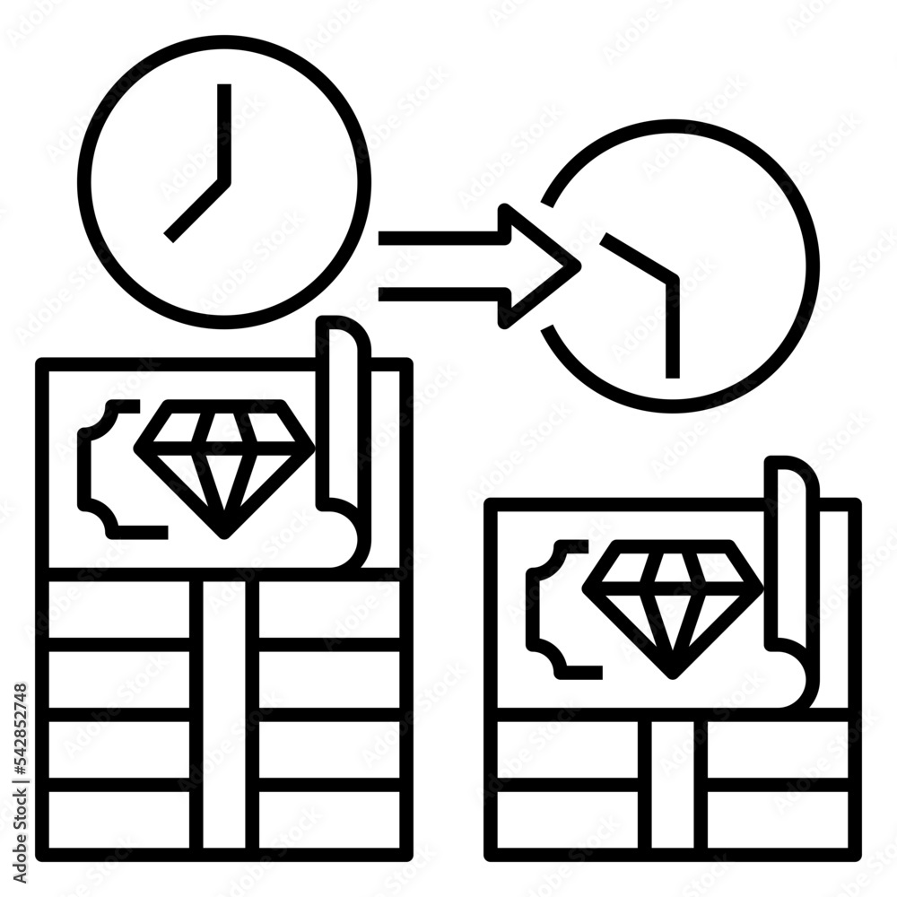 time value icon Stock Vector | Adobe Stock