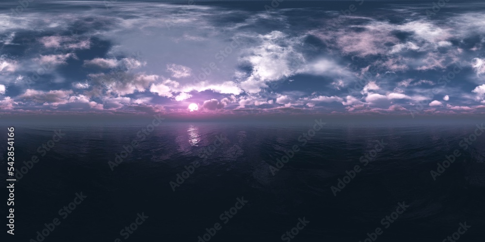 Poster sea panorama, HDRI, environment map , Round panorama, spherical ...