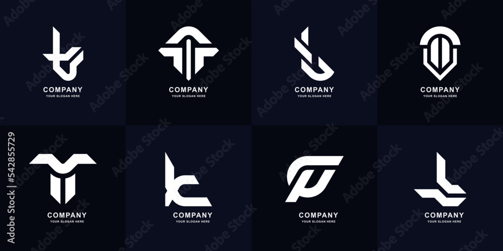 Collection letter T monogram logo design Stock Vector | Adobe Stock