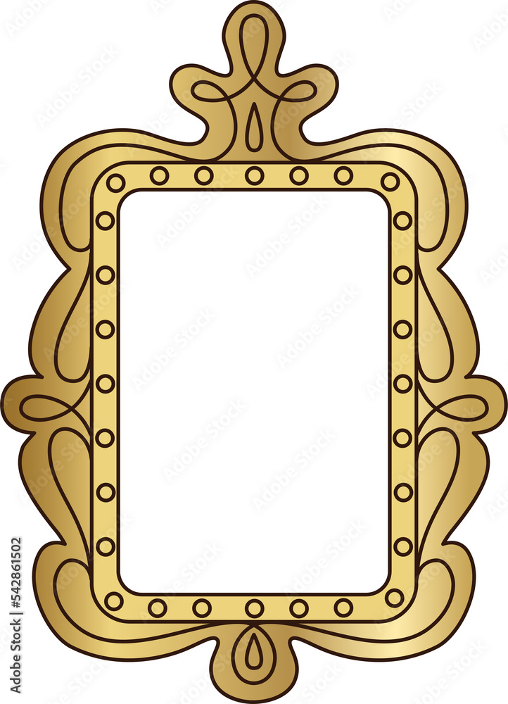 Princess frame. Royal mirror frame and majestic prince doodle border ...