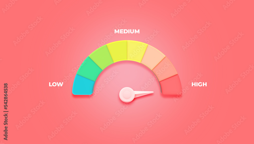 Risk Management, Arrow point scale speed high status red speedometer ...
