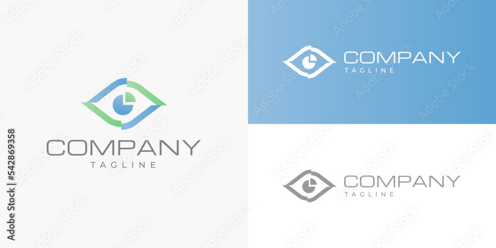 Eye Data Precision Graph Statistics Analytics Logo Design Concept ...
