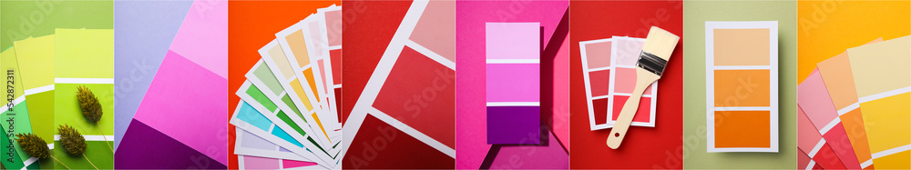 Collage of photos of different color palettes Stock Photo | Adobe Stock