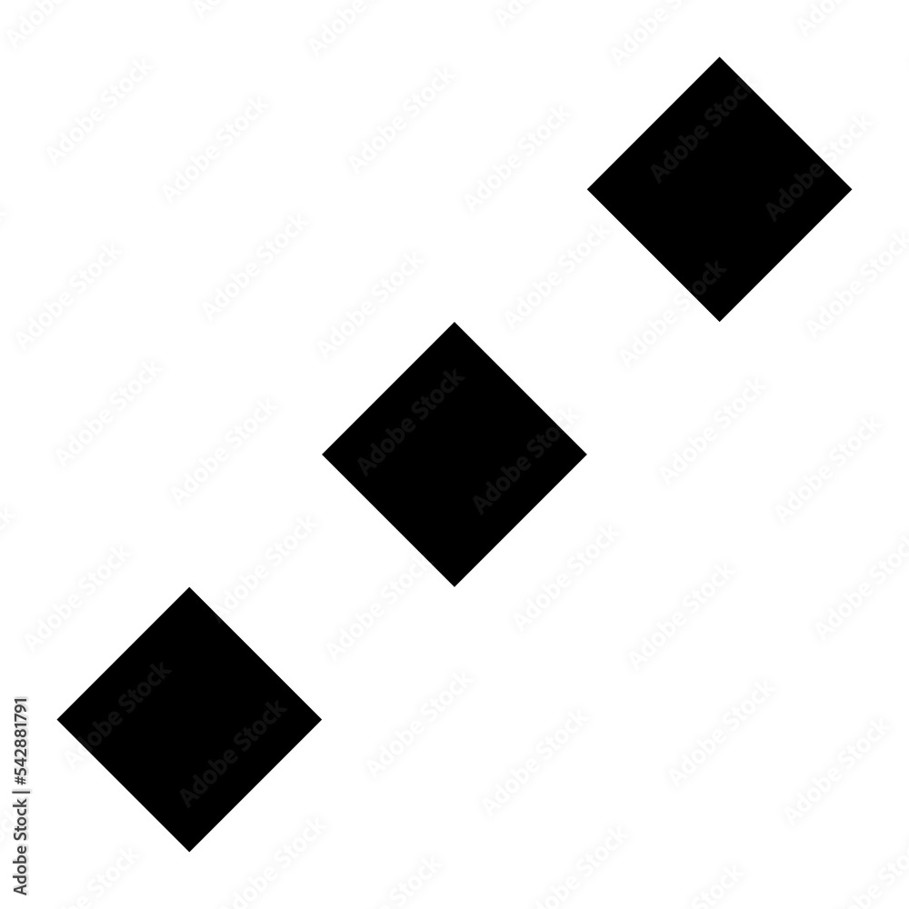Black filled diagonal square shapes, graphic element. Isolated png ...