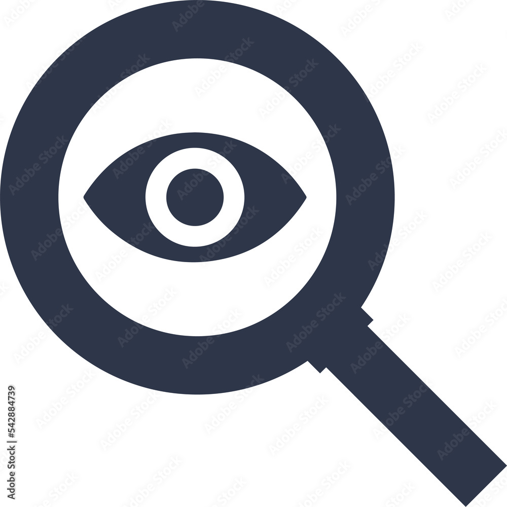 Zoom optical icon with magnifying glass illustration. Magnifying glass ...