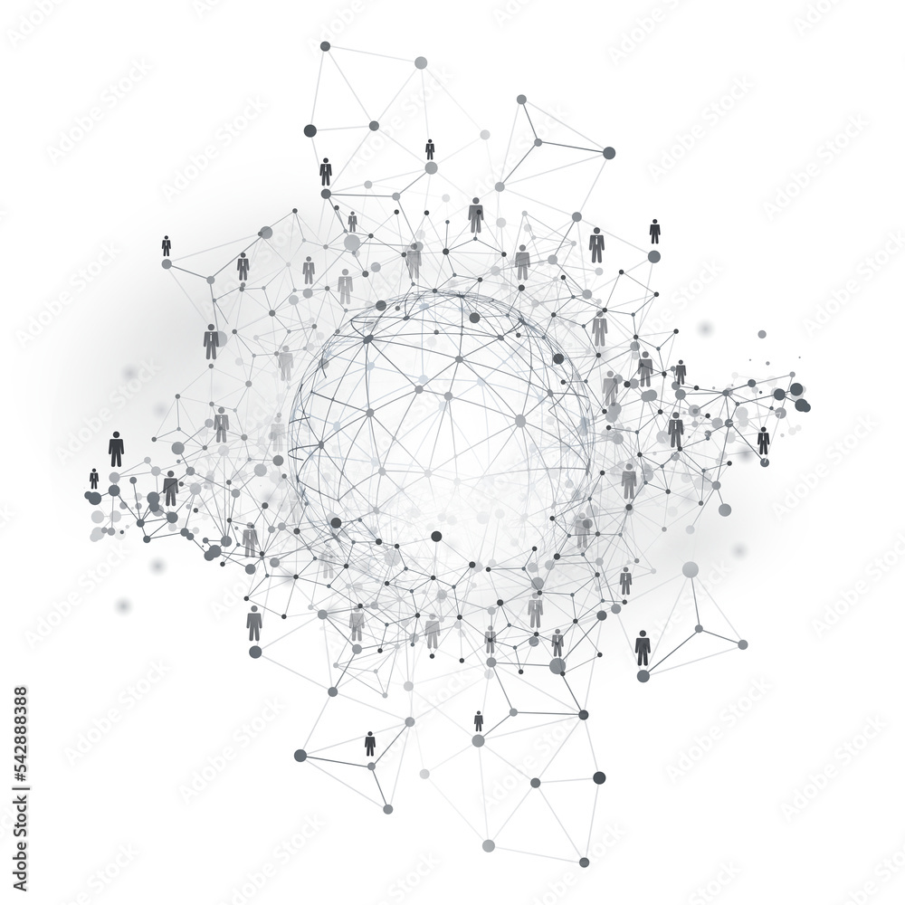 Digital Networks, IT, Global Business Connections - Team Work or Social ...