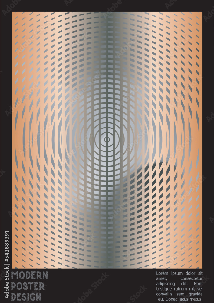 Geometrical Poster Design with Optical Illusion Effect. Minimal ...