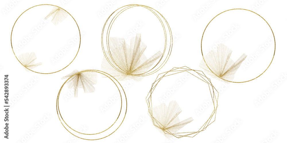 Gold Foil Frame ,gold splatter frames glitter,Gold brush stroke on ...