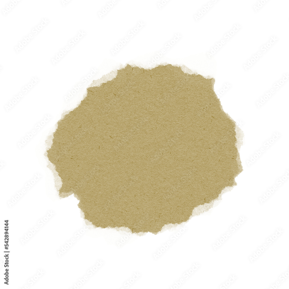 Torn paper design element with circle geometrical shape with cut edges ...