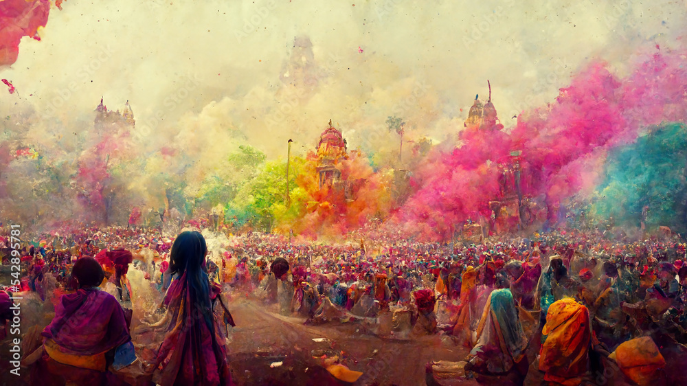 people celebrating for holi festival of colour in nepal , india ...