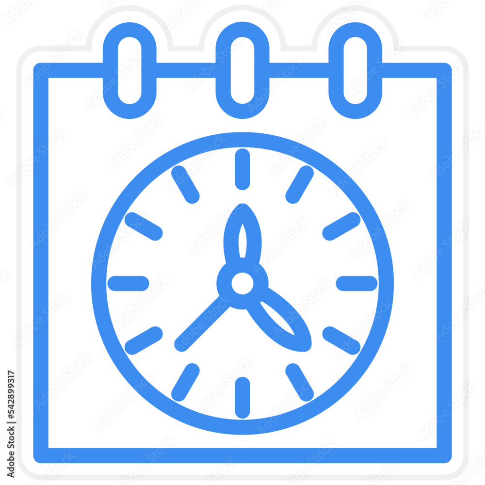 Timetable Icon Style Stock Vector | Adobe Stock