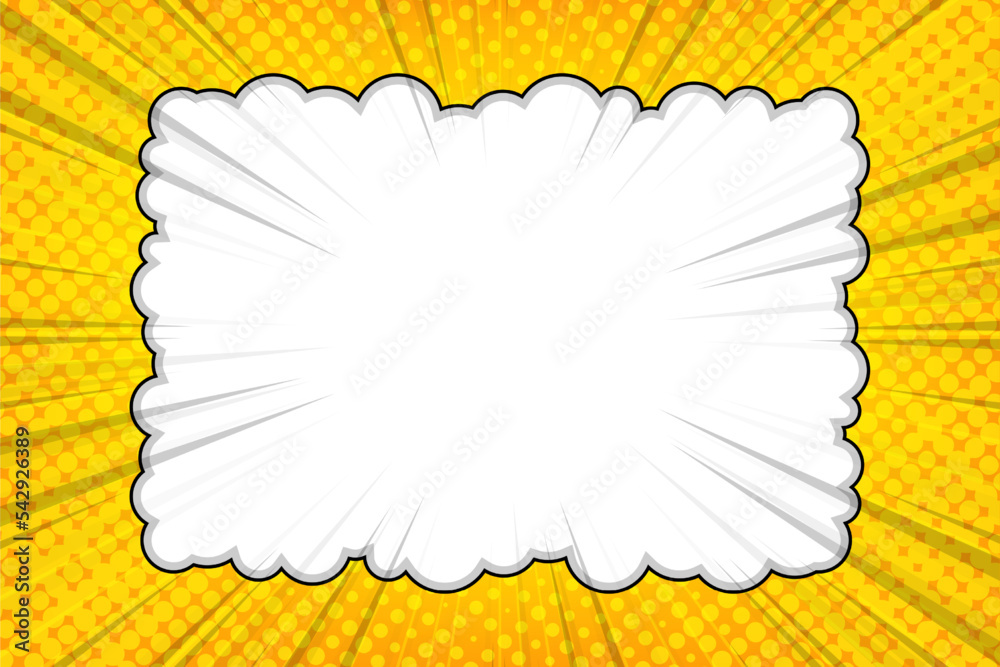 Empty comic frame background template Stock Vector | Adobe Stock