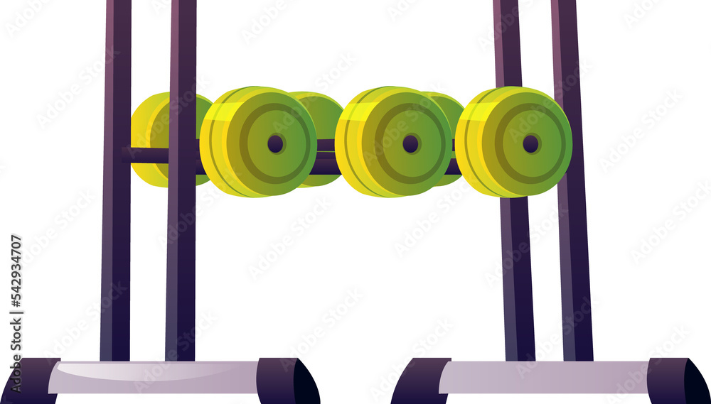 Dumbbell rack Stock Illustration | Adobe Stock