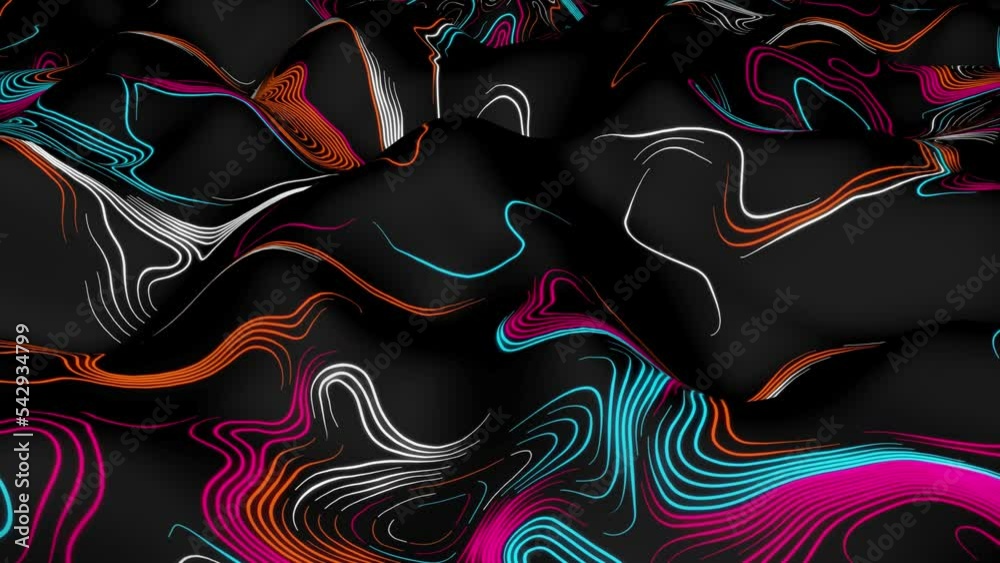 3D computer generated animated geographical landscape with animated ...