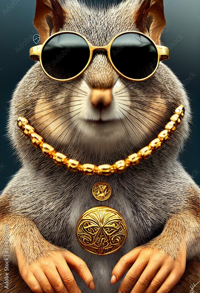 Midjourney render of gangsta gopher Stock Illustration | Adobe Stock