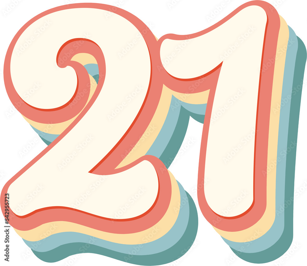 21 Number Stock Illustration | Adobe Stock