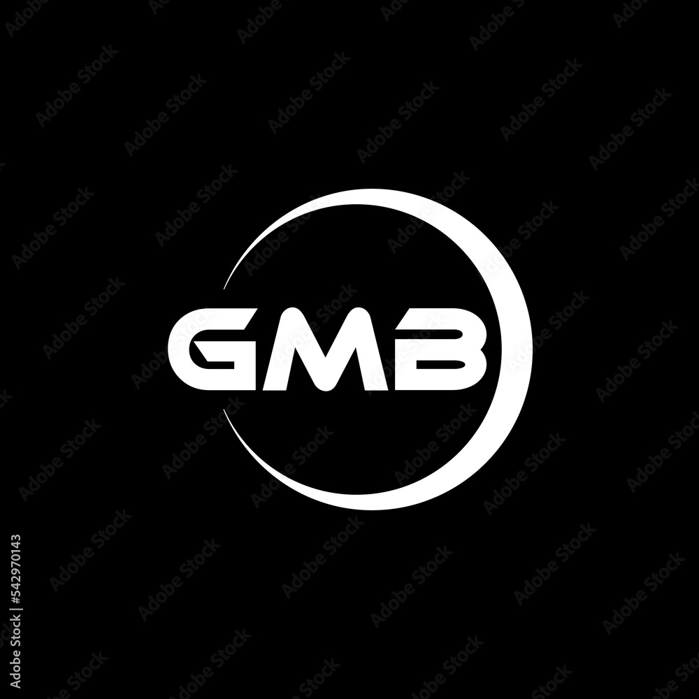 GM letter logo design with black background in illustrator, vector logo ...