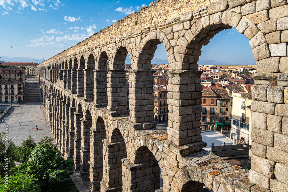 Poster Roman Aqueduct of Segovia, one of the best-preserved elevated ...