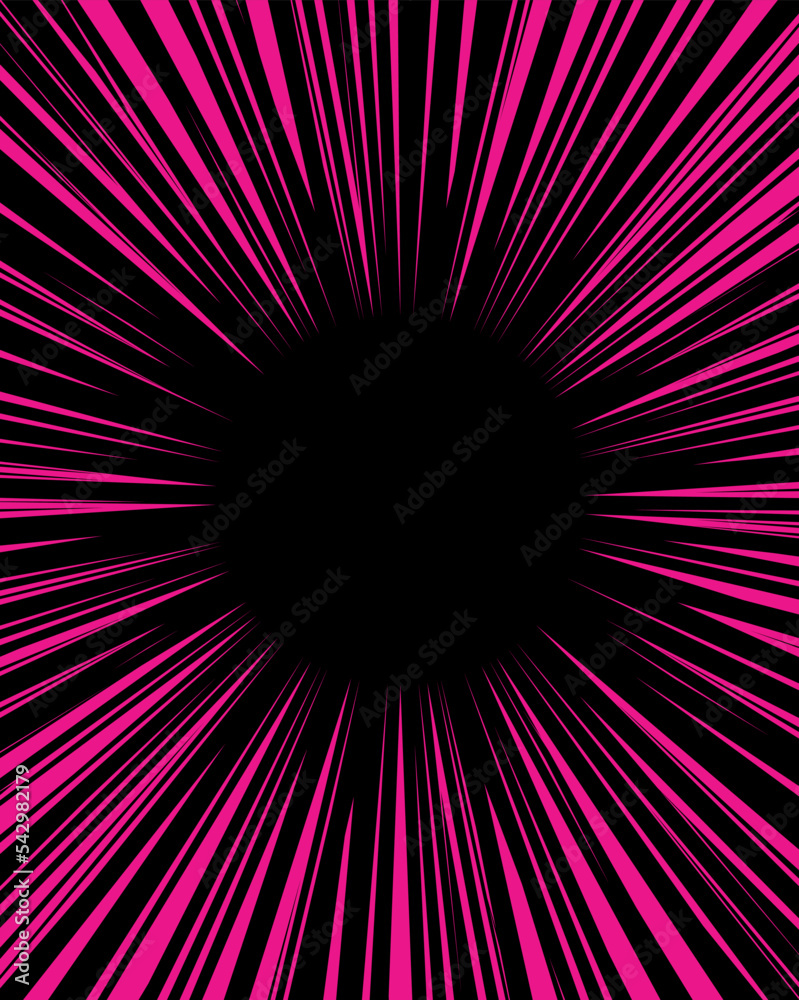 Pink abstract backround with action lines in comic style Stock Vector ...