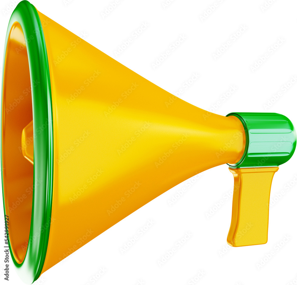 Megafone 3d realistas para composições coloridos Stock Illustration ...