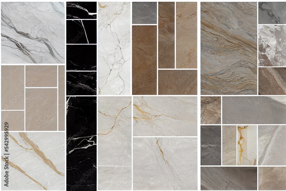 Natural Stone Book Match Marble Texture With Glossy Surface Background ...