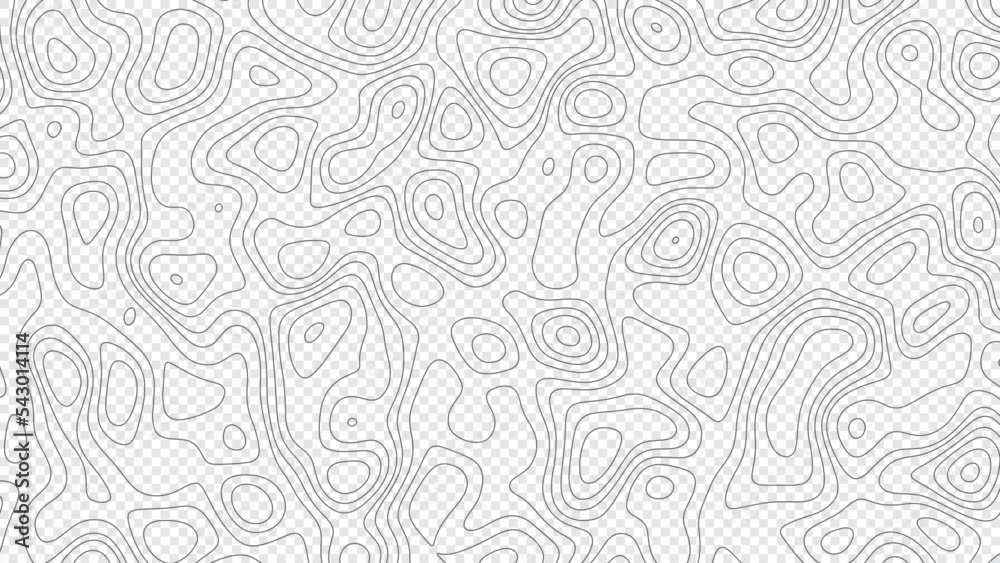 Transparent contour lines. Actual topography map. Seamless design ...