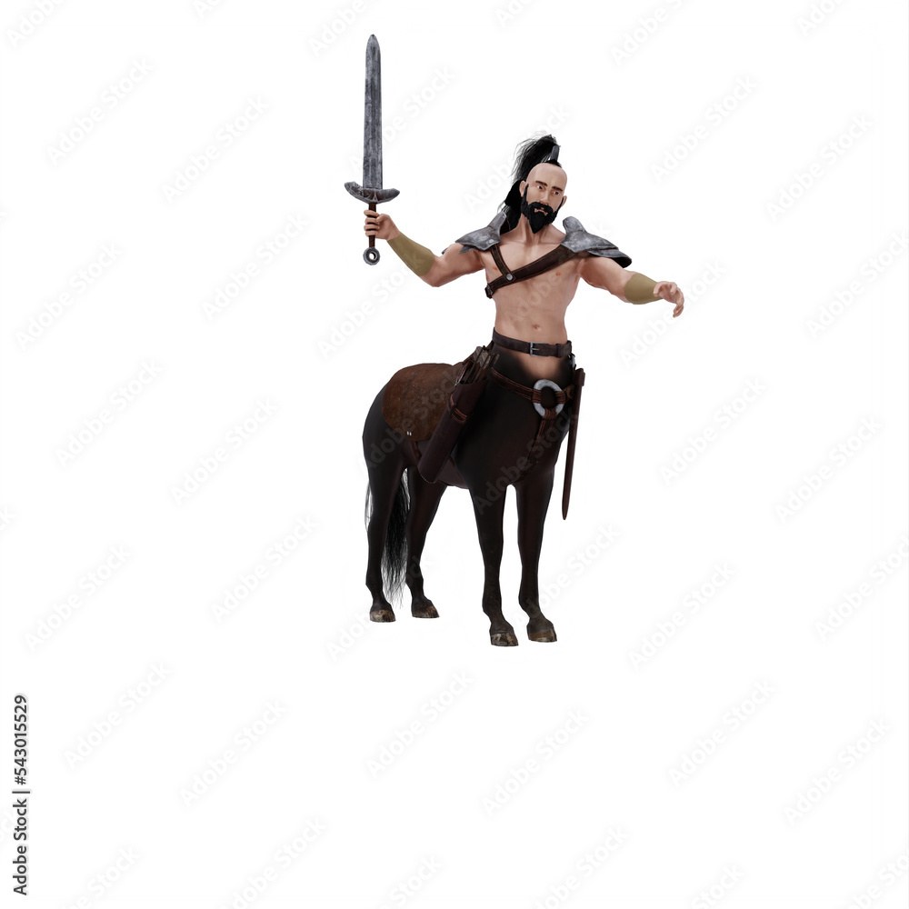 Centaur greek mythology creature half man half horse isolated model ...