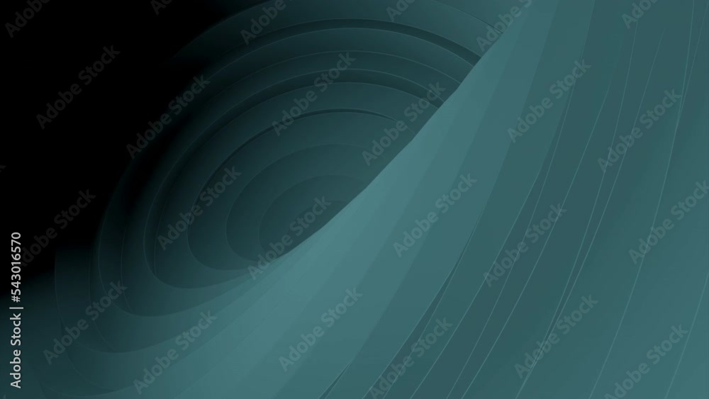Blue moving background. Design.Dark tunnel with green-blue walls in ...
