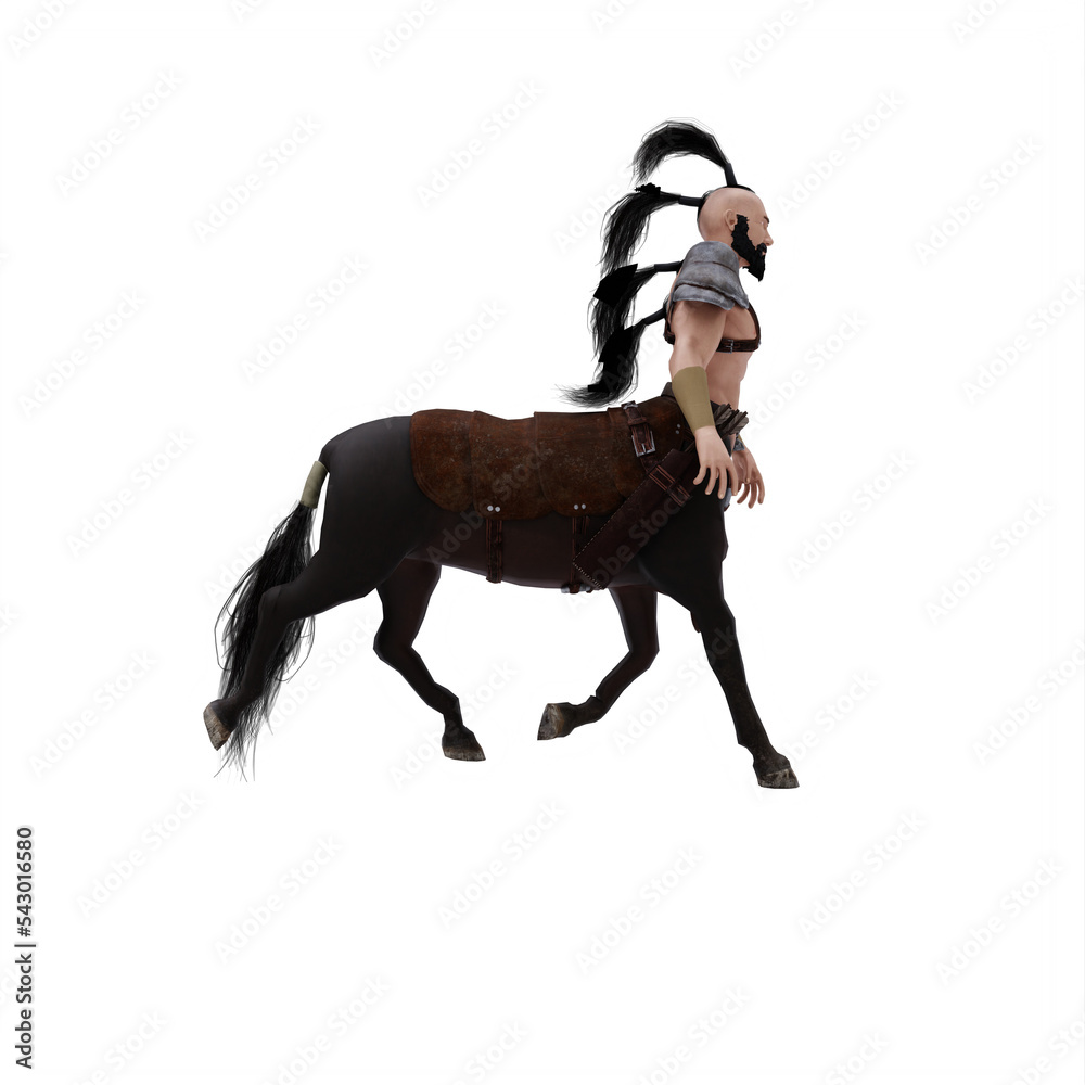 Centaur greek mythology creature half man half horse isolated model ...