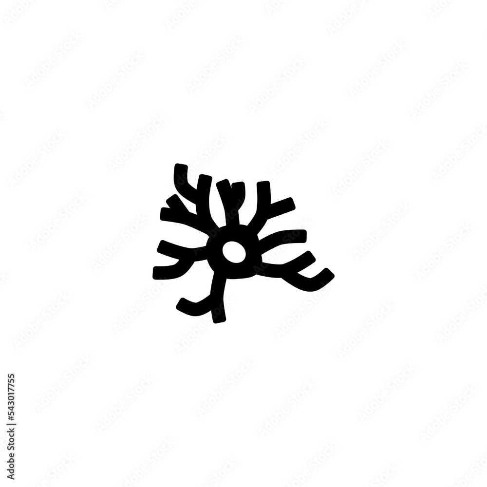 Neuron icon on white background. Human neuron cell sign. Stock ...