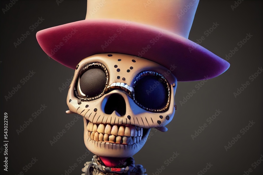 3D rendered computer generated image of Baron Samedi, the loa of the ...