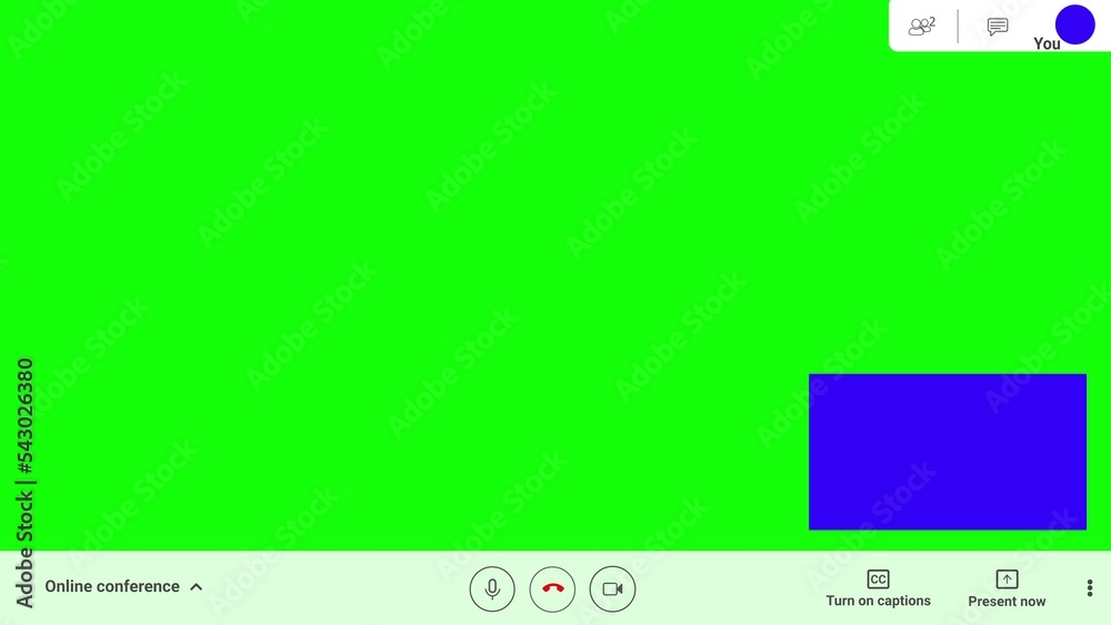 Web interface conference chat of a google meet. Call window mockup for ...
