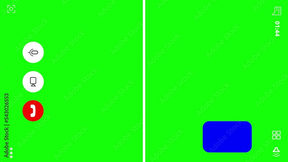 Animation of mobile screen display of a Skype template. Video Call ...