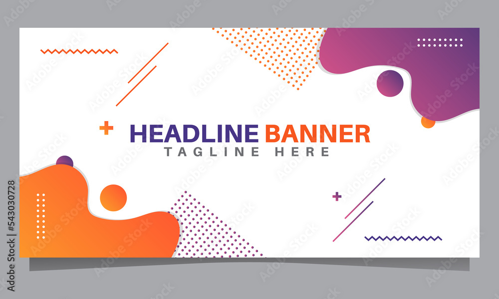 Banner Design template. Social media banner design template. Stock ...