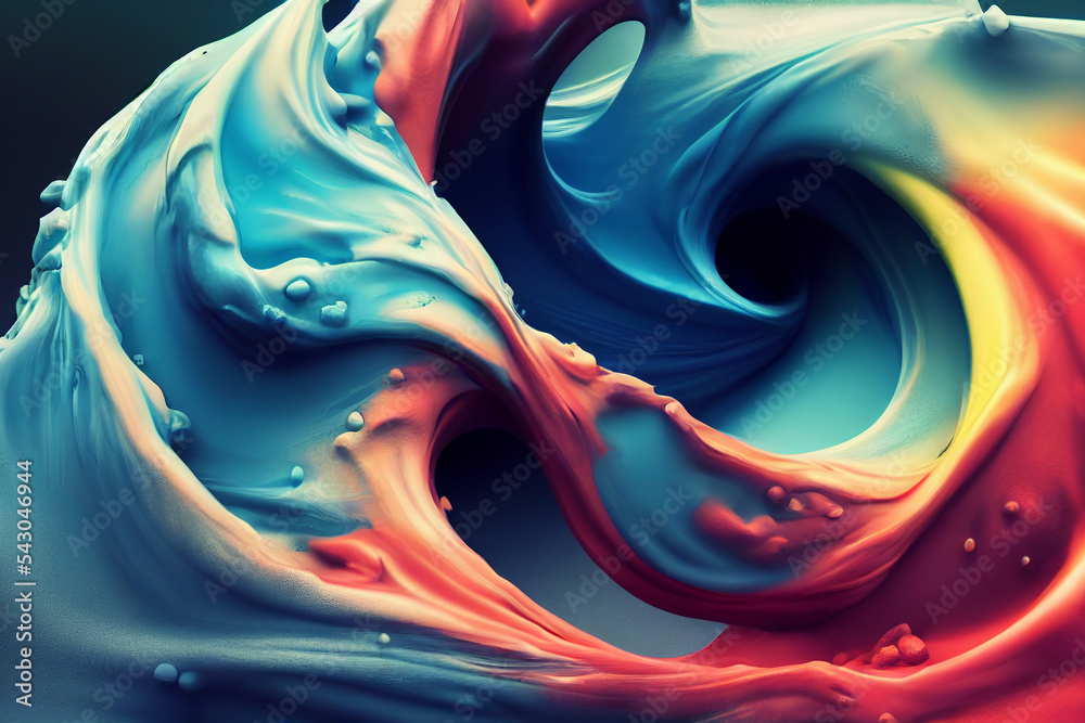 Spectacular image of liquid ink churning together with a realistic ...