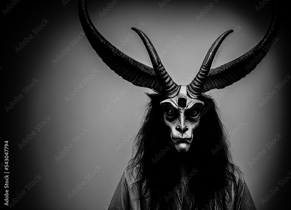 Baphomet concept, goat man mythical creature beast from hell biblical ...