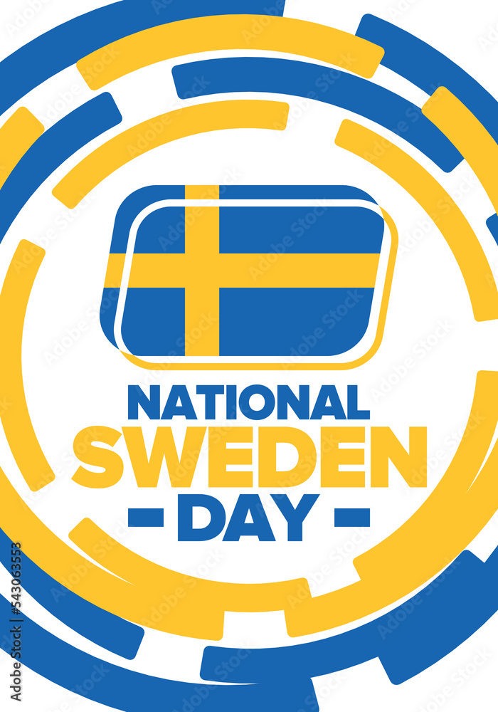 Sweden National Day. Celebrated annually on June 6 in Sweden. Happy ...