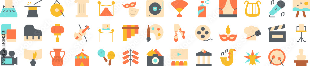 Cultural activities icons collection vector illustration design Stock ...