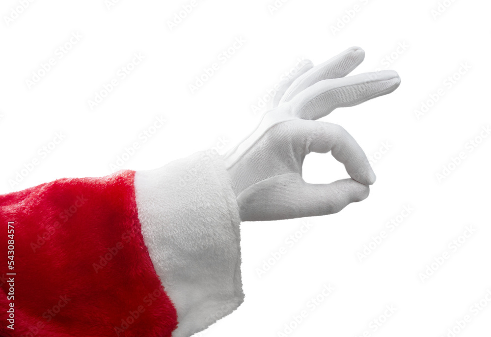 santa claus hand making the ok sign with transparent background PNG ...