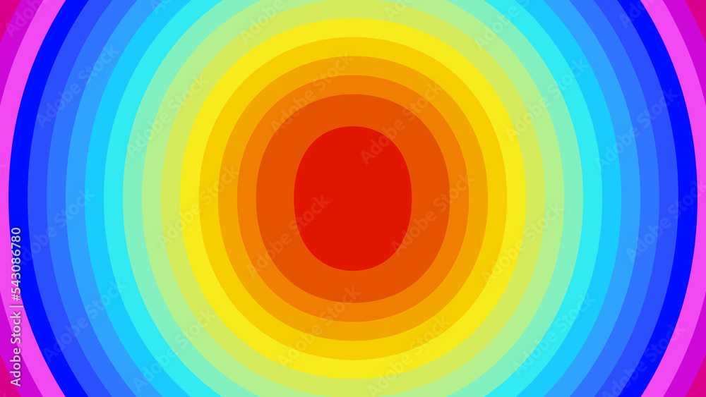 Vector graphic of rainbow background colorful circle. Target banner ...