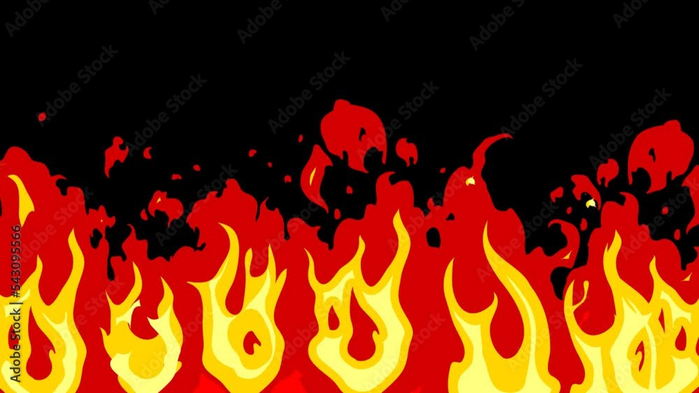 Cartoon fire effects. 4k Cartoon fire animation. Comic Fire FX. Stock ...