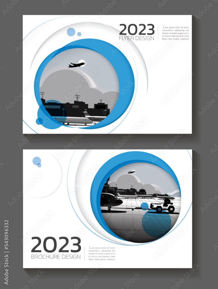 blue cover template design abstract background book cover Brochure ...