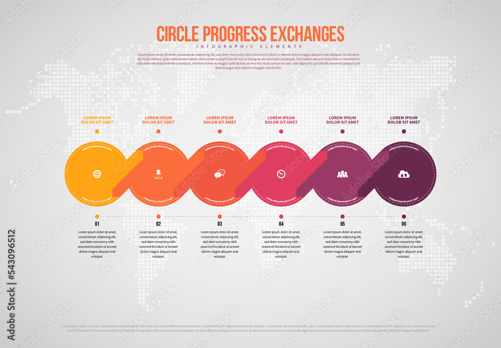 Circle Progress Exchanges Infographic Stock Template | Adobe Stock